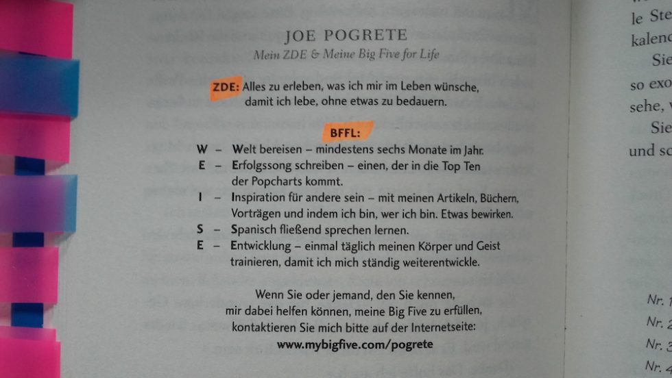 Was sind deine Big Five For Life? - Schmetterlingsfrequenz